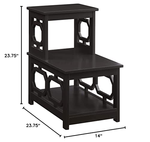 Convenience Concepts Omega 2 Step Chairside End Table, Espresso