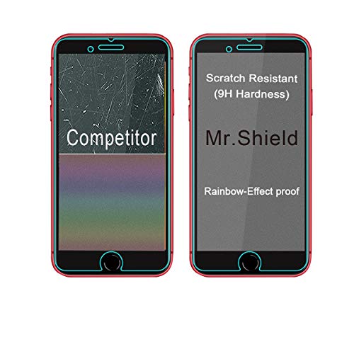 Mr.Shield [3-Pack] Designed For Apple iPhone SE 3 [2022 3rd Gen] / iPhone SE 2 [2020 2nd Gen] [2020/2022 Edition] [330 Glue Version] [Tempered Glass] Screen Protector with Lifetime Replacement