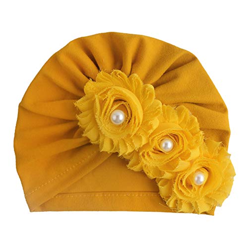 Baby Turban Bow Hats for Girls Infant Head Wrap Soft Knotting Cap for Toddler Kids (Color 2)
