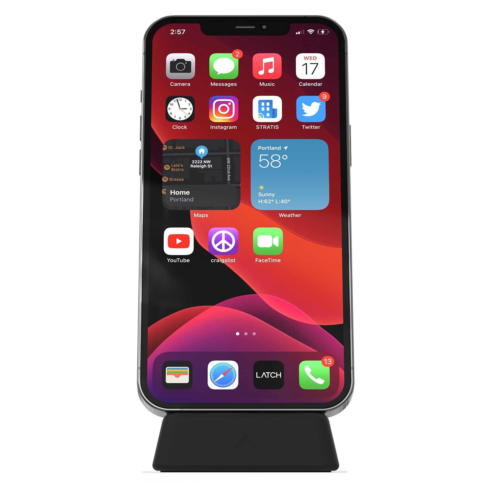Elevation Lab Elevation Dock 5 - Lightning to USB-C PD. The Fastest Charging Dock for iPhone, Apple MFi Certified, Ultra-Adjustable, Locks with MicroSuction
