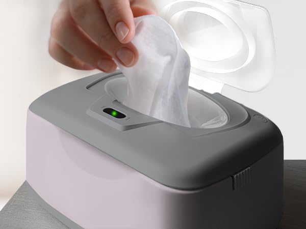 Baby Wet Wipe Warmer & Dispenser, Holder and Case - with Easy Press On/Off Switch, Only Available at Amazon