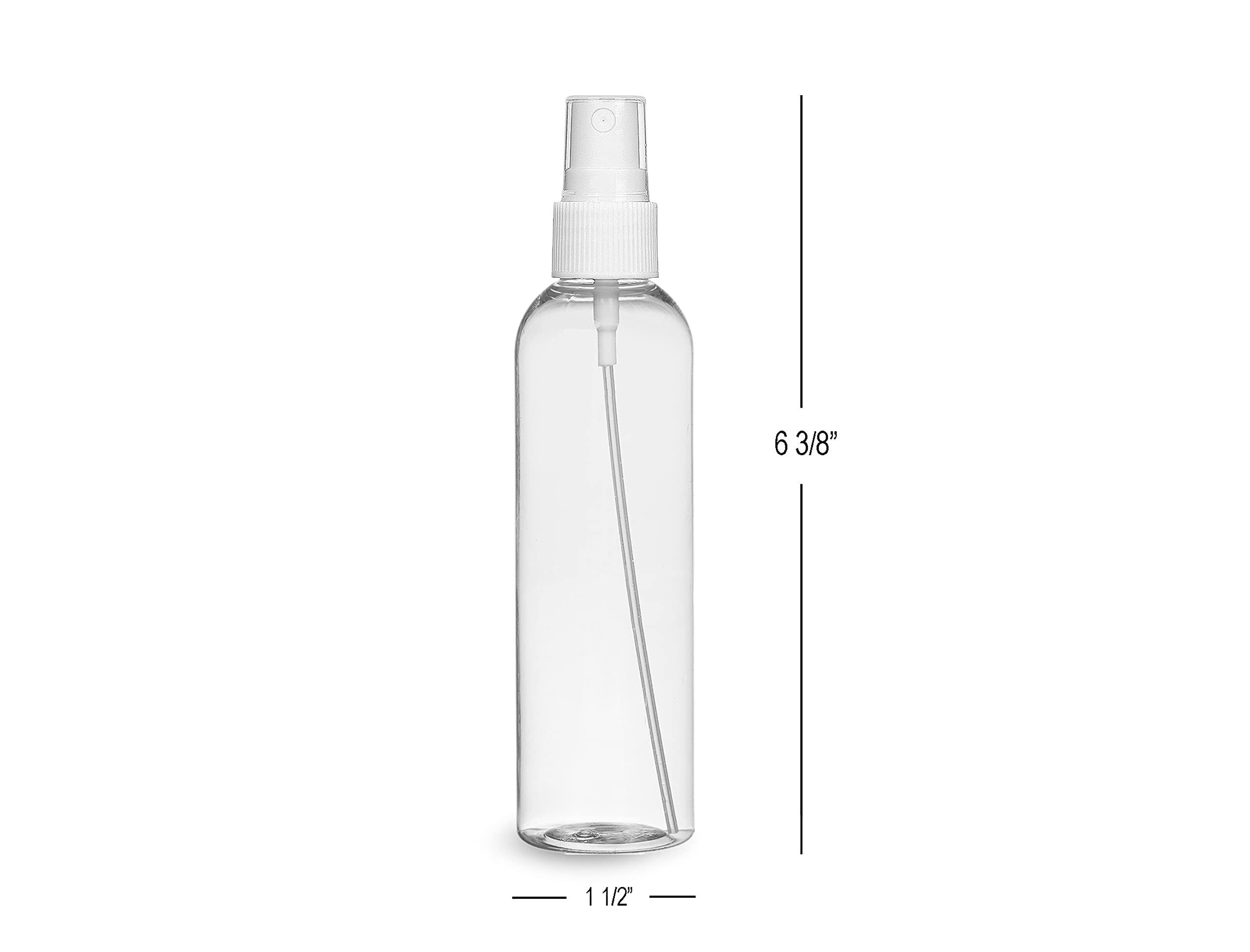 ljdeals 4 oz Spray Bottles, Clear Plastic, Fine Mist Sprayer Bottles for Essential Oils, Perfumes, Travel,12 pack, Made in USA