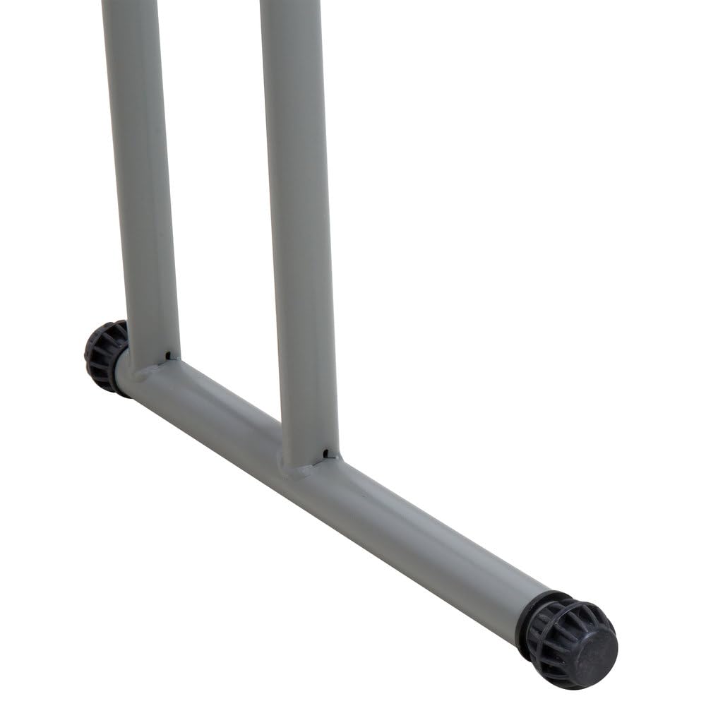 18" x 60" Granite White Heavy-Duty Blow Molded Plastic Folding Table