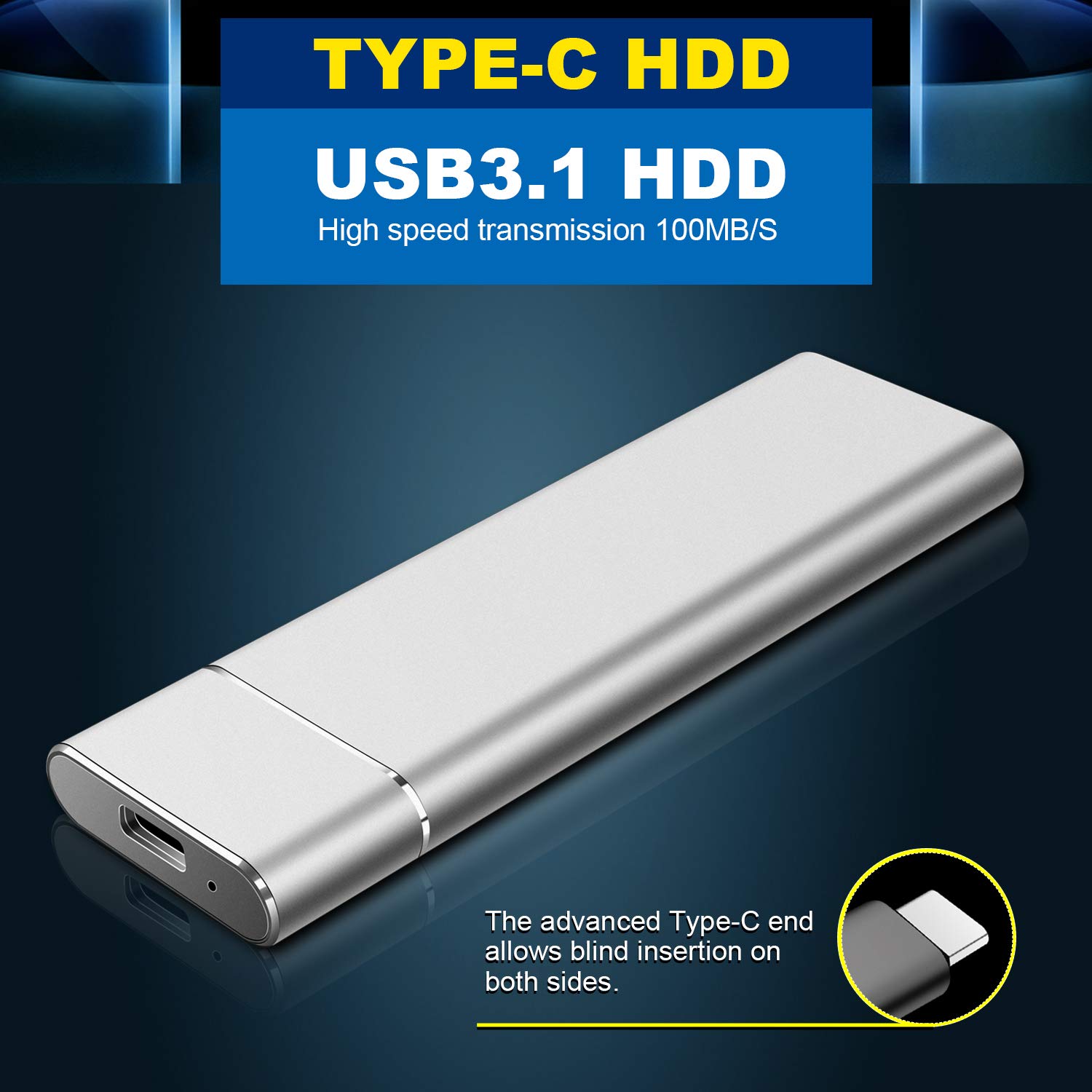 DOJGT External Hard Drive,Portable Hard Drive 2TB USB3.1 Hard Drive Compatible Mac,PC,Desktop,Laptop,MacBook,Chromebook (2TB,Red)