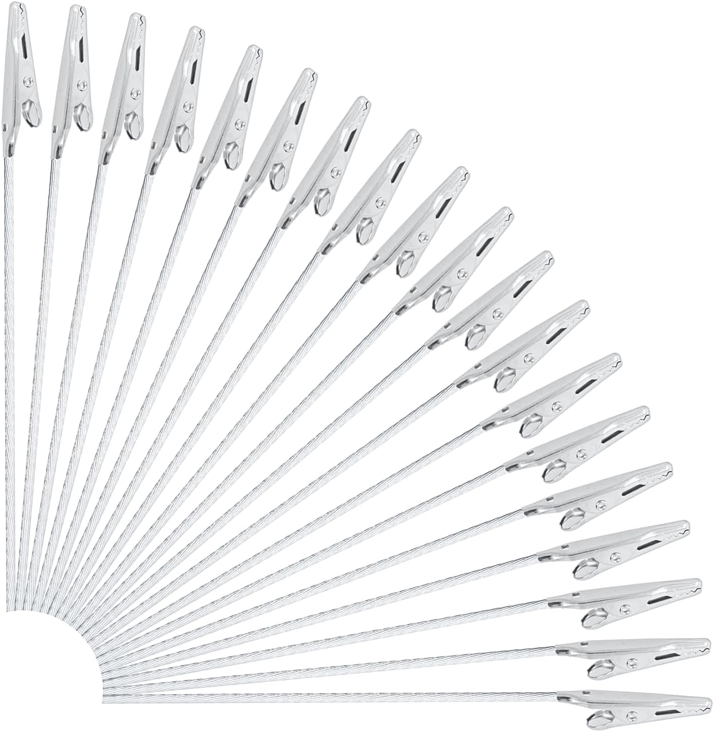 50PCS Metal Wire Alligator Clamp Long-Tailed Alligator Clip Clasp Place Card Holder Table Number Holder for DIY Card Note Photo Picture Menu Memo Clip Party Wedding Clay & Cake Decor (6inch/150mm)