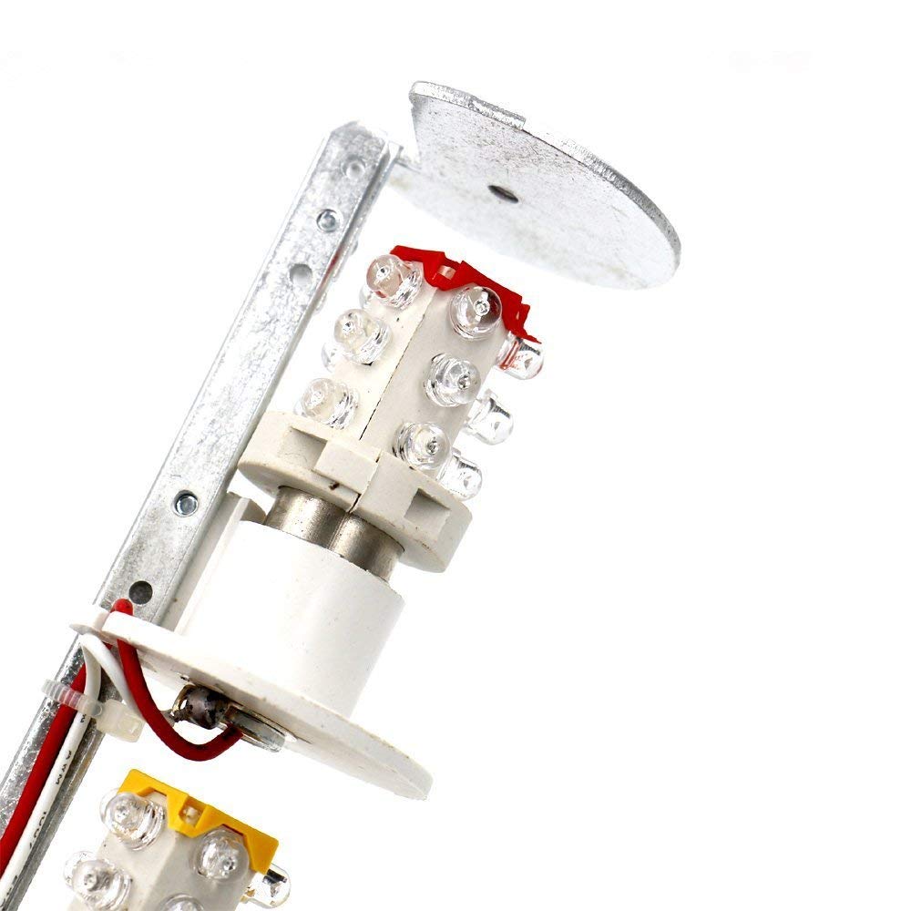 Baomain Industrial Signal Light Column LED Alarm Round Tower Light Indicator Continuous Light LGP-502T Warning Light Red AC 110V