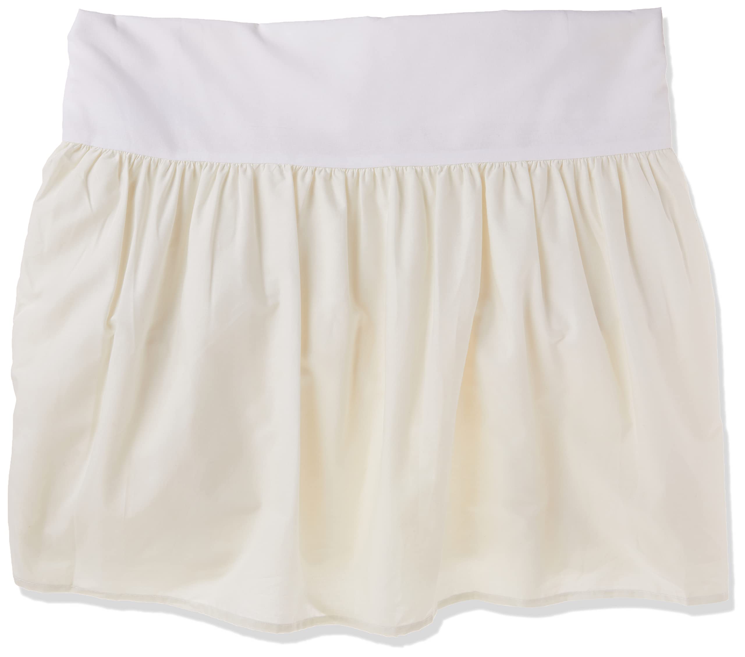 American Baby Company 100% Natural Cotton Percale Ruffled Crib Skirt, Red, 52"L x 28"W + 13.5"
