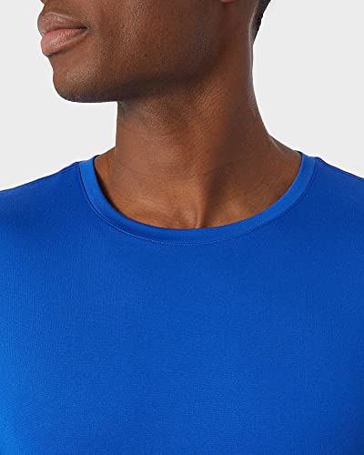 32 Degrees Mens 4 Pack Cool Crewneck T-Shirt | Anti-Odor | Quick Drying | 4-Way Stretch, 2 White/Berry/Blue, X-Large