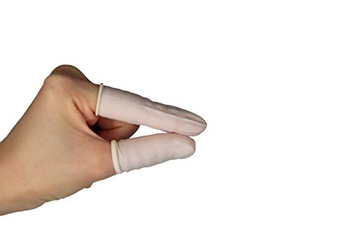 Disposable Latex Finger Cots,350 PCS,Medium Anti Static Rubber Fingertip Protective Finger Cots for Electronic Repair, Handmade Apply