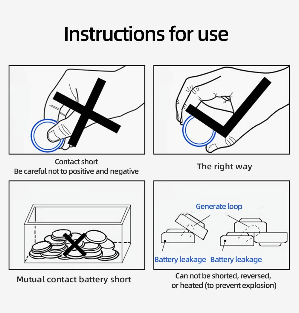 Cotchear CR2032 Lithium Batteries, 5Pack 2032 Battery 3V Lithium Battery BR2032 DL2032 ECR2032 CR 2032 for Car Remote Controls,Watch,Toys