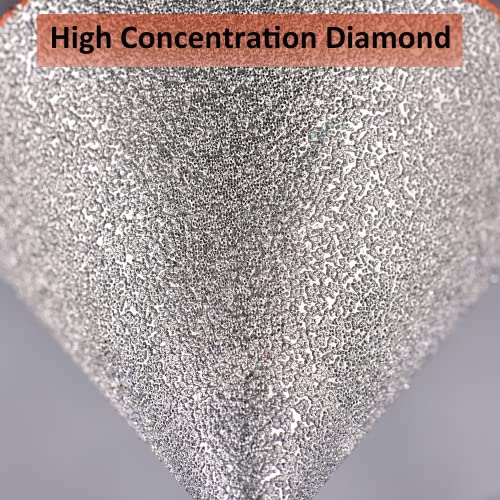 2"(50MM) Diamond Beveling Chamfer Bits for Existing Holes Enlarging, Trimming, Polishing, Bevelling, Tile Cone Grinder with 5/8"-11 Thread