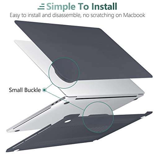 DONGKE for MacBook Pro 13 inch Case 2022 2021 2020 Release Model: A2338 M2/M1 A2251 A2289, Plastic Hard Shell Case & Keyboard Cover Only Compatible with MacBook Pro 13 Touch Bar, Matte Black
