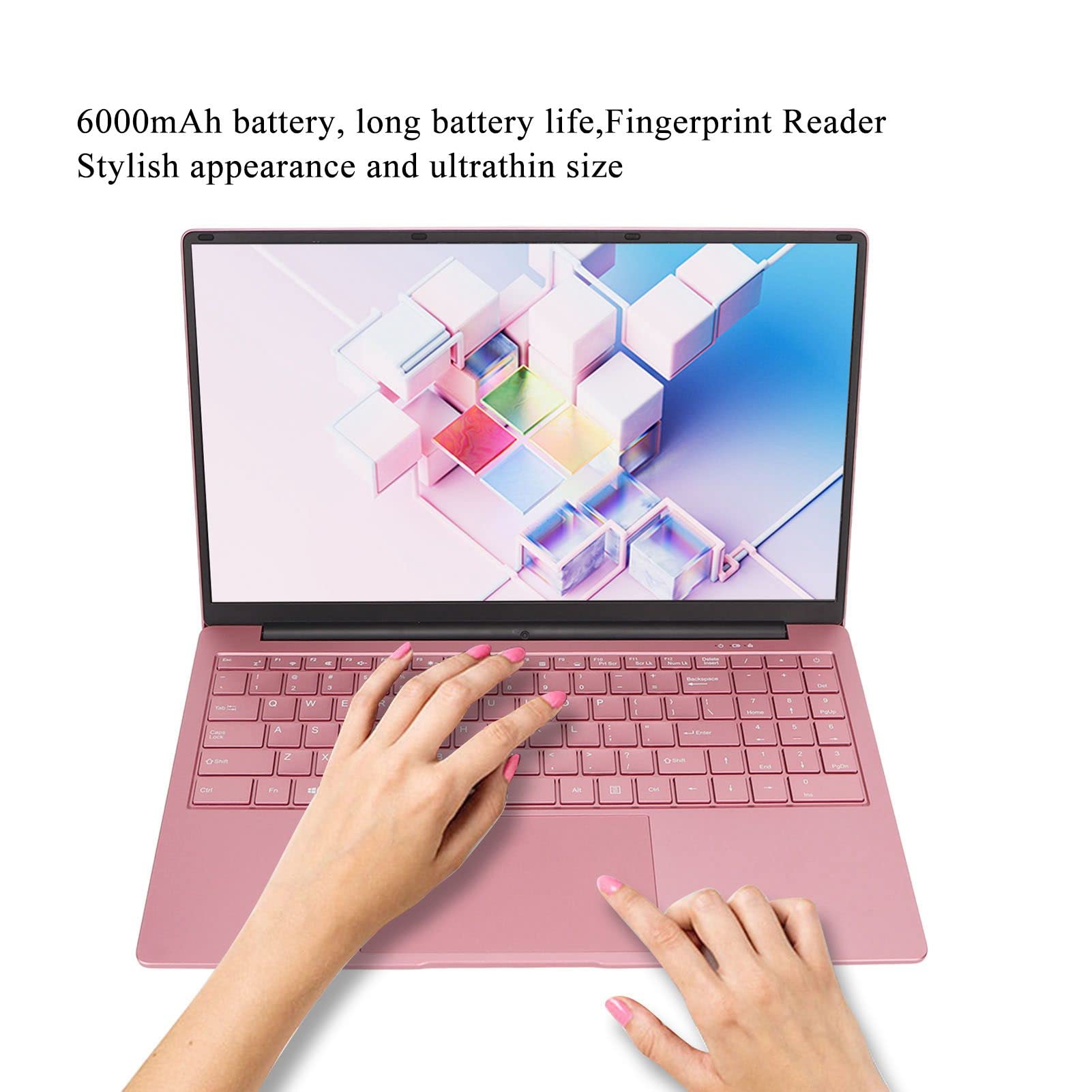 15.6 in Laptop, 16GB LPDDR RAM and 512GB ROM, Quad Core 2.9GHz CPU, 1920X1080 IPS Display, with Fingerprint Reader, 6000mAh Battery Laptop Computer for Business and Students(USA)