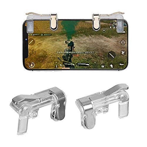 Generic PUBG Fire Button Mobile Controller, Metal Game Triggers, Sensitive Shoot Aim Buttons L1 R1 Trigger Controller for All Android and iOS Phones - Metal