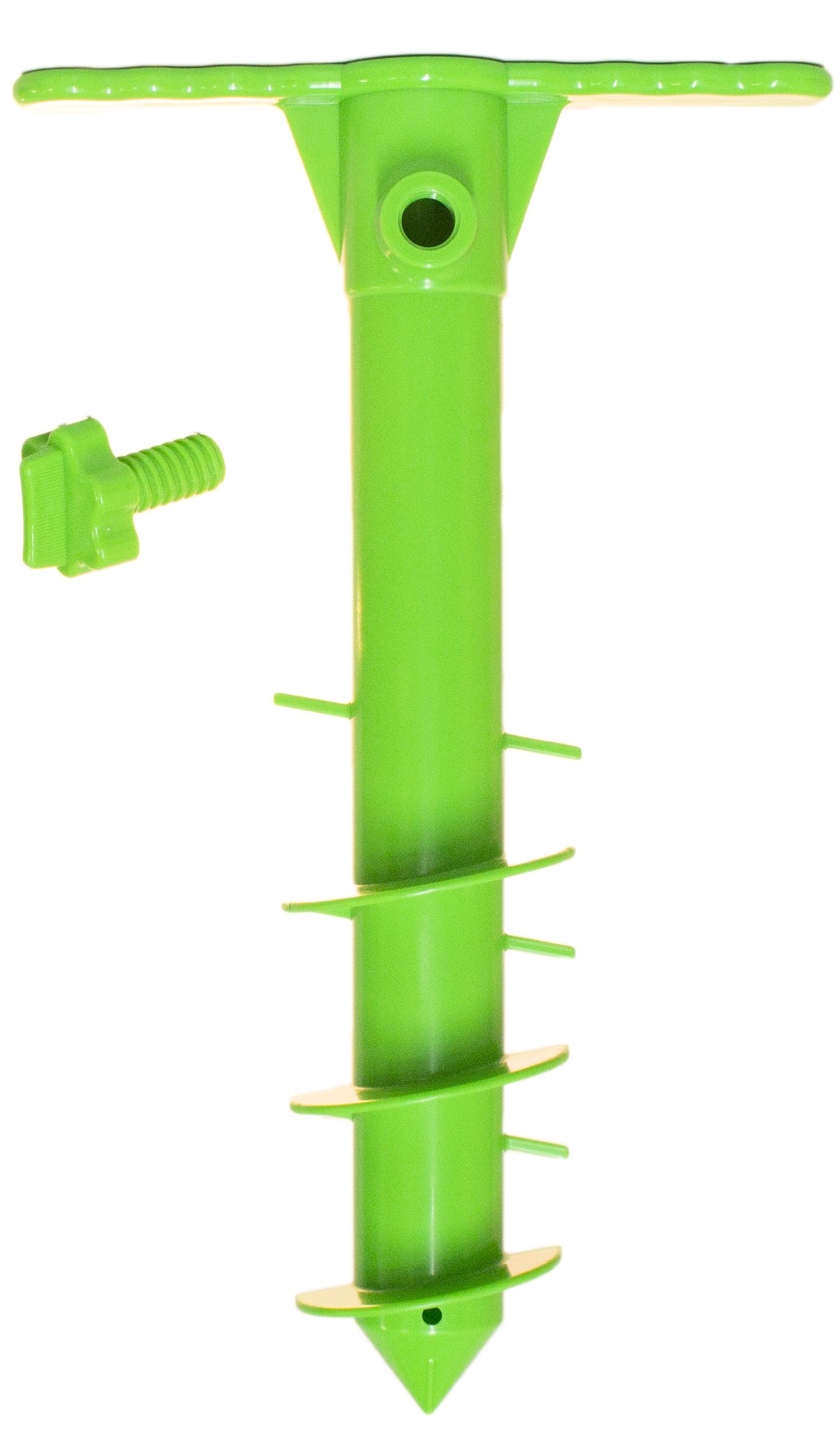 16 Inch Plastic Beach Umbrella/Tent/Fishing Pole Anchor Sand Screw (White)