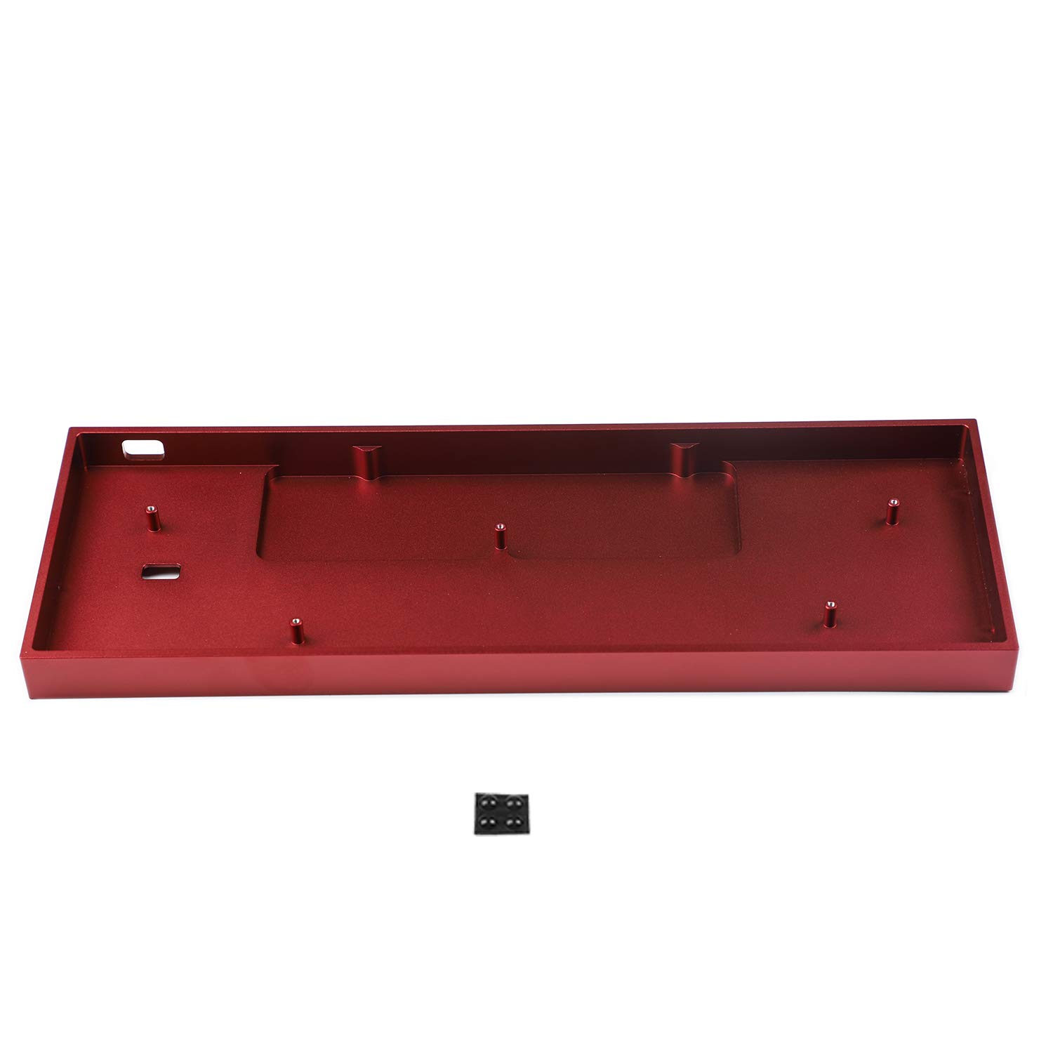 Anodizing Aluminum CNC Case Wood Case for Anne Pro 2 (Wine Red)