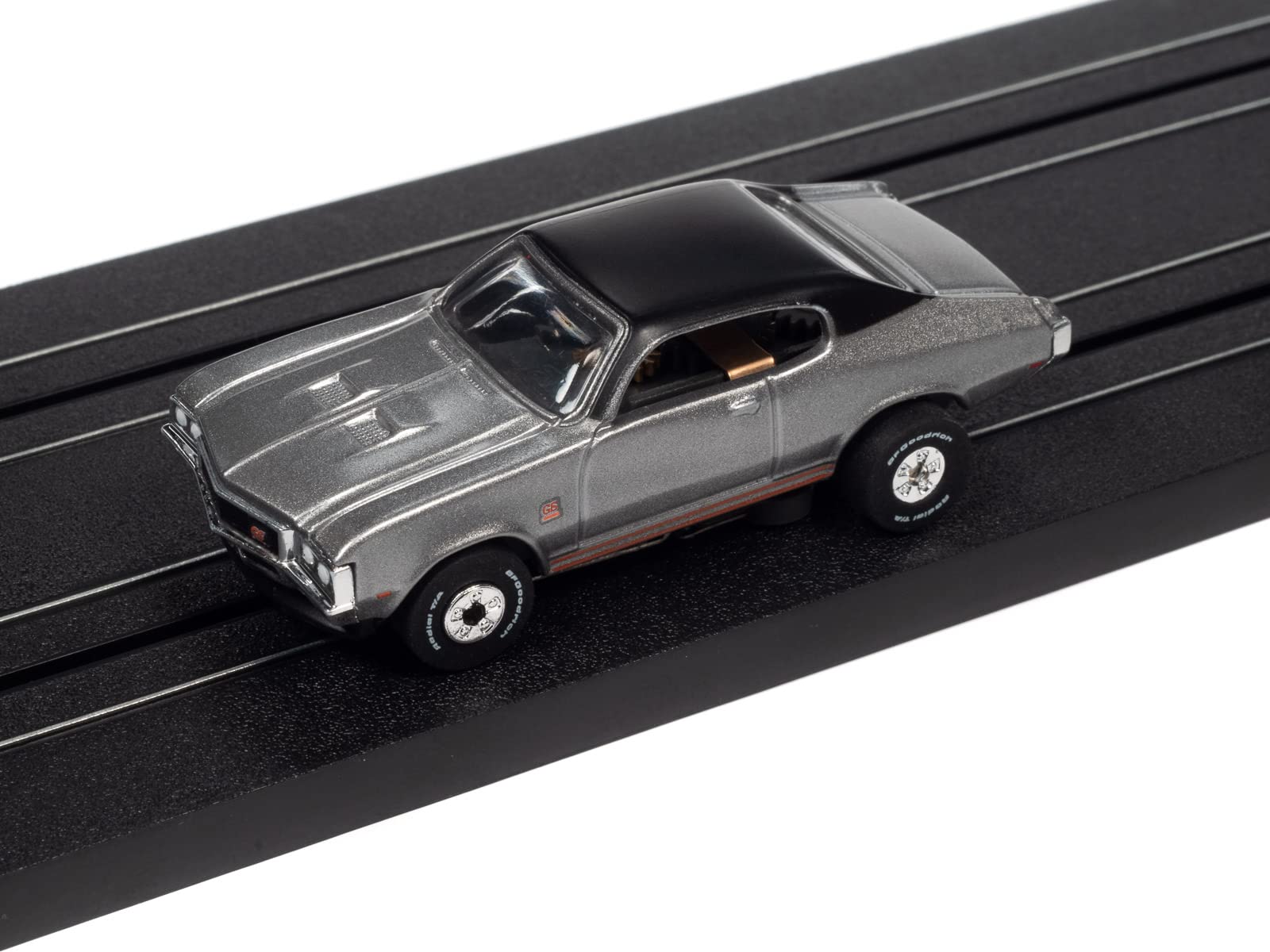 Auto World Thunderjet Cars N Coffee 1972 Buick GS (Silver) HO Scale Slot Car