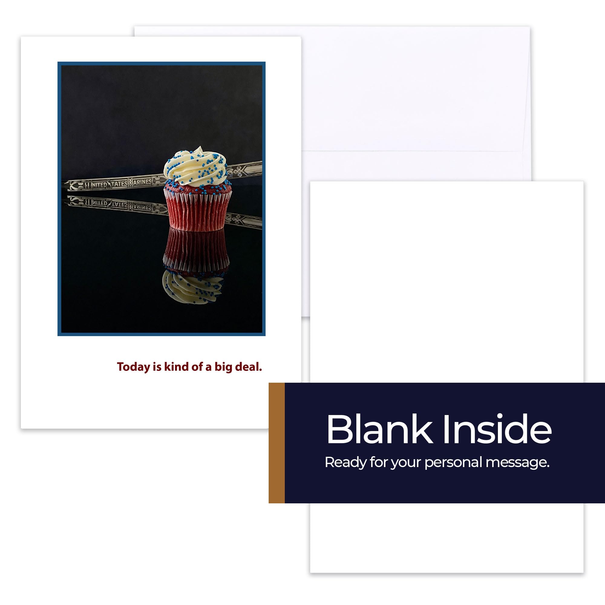 2MyHero - US Marine Corps - Military Happy Birthday Congratulations Greeting Card With Envelope - 5" x 7" - Kind Of A Big Deal