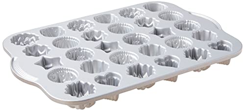 Nordic Ware Tea Cakes Cast Aluminum Cakelet, 2.5 Cup Capacity, Toffee