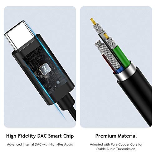 COOYA USB C Headphones for Samsung S23 S22 Ultra S20+ S21 FE A53 Type C Wired Earbuds with Mic Volume Control DAC Stereo in-Ear Earphones for iPad 10 Pro Air 4 5th Galaxy A54 Flip Pixel 7 6 OnePlus 11