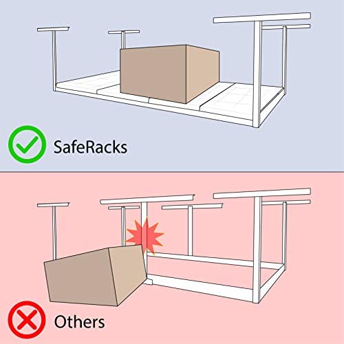 MonsterRax 4x6 Overhead Storage Rack Combo (Two Rack Pack) (White, 18"-33")