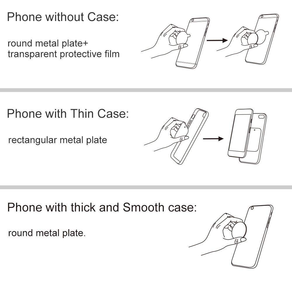Magnetic Phone Mount 4 Pack. Black Flat Cell Phone Holder for Car Dashboard, Wall, Truck. Universal Stick on iPad Wall Magnet Mount for Tablets. Wall Low Profile Magnetic Car Mount for iPhone.