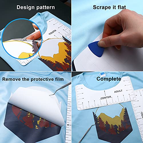 33pcs Vinyl Weeding Tools with T-Shirt Ruler Guide ,Craft Tools Set for DIY Heat Transfer Printing, Weeding Vinyl,Silhouettes,Scrapbooking,Lettering, Cutting, Splicing.