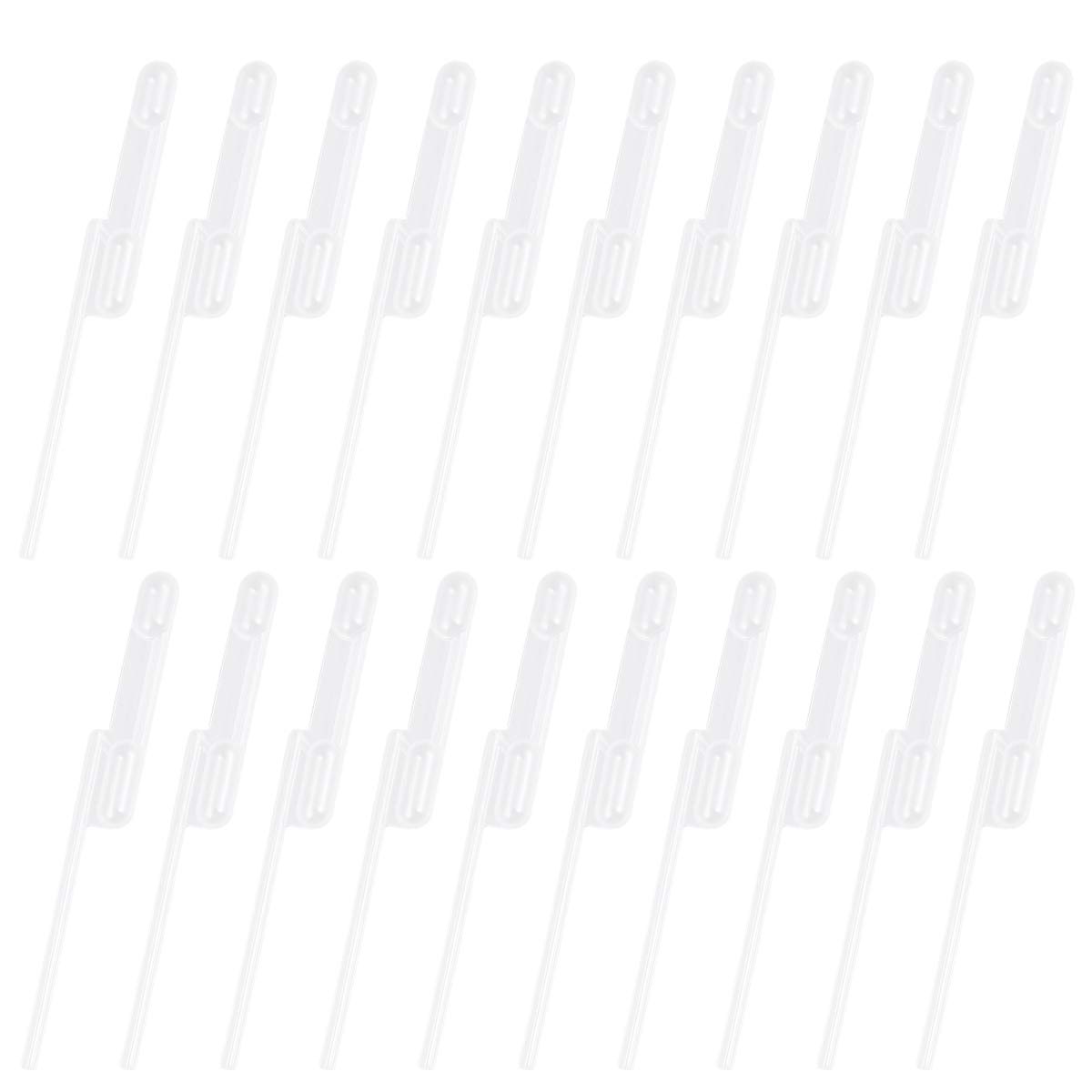 Balacoo 50 Packs Plastic Transfer Pipettes - 0.1 ML Pipettes Disposable Dropper, Plastic Eye Dropper Set for Essential Oils, Liquid, Makeup Tool (White)