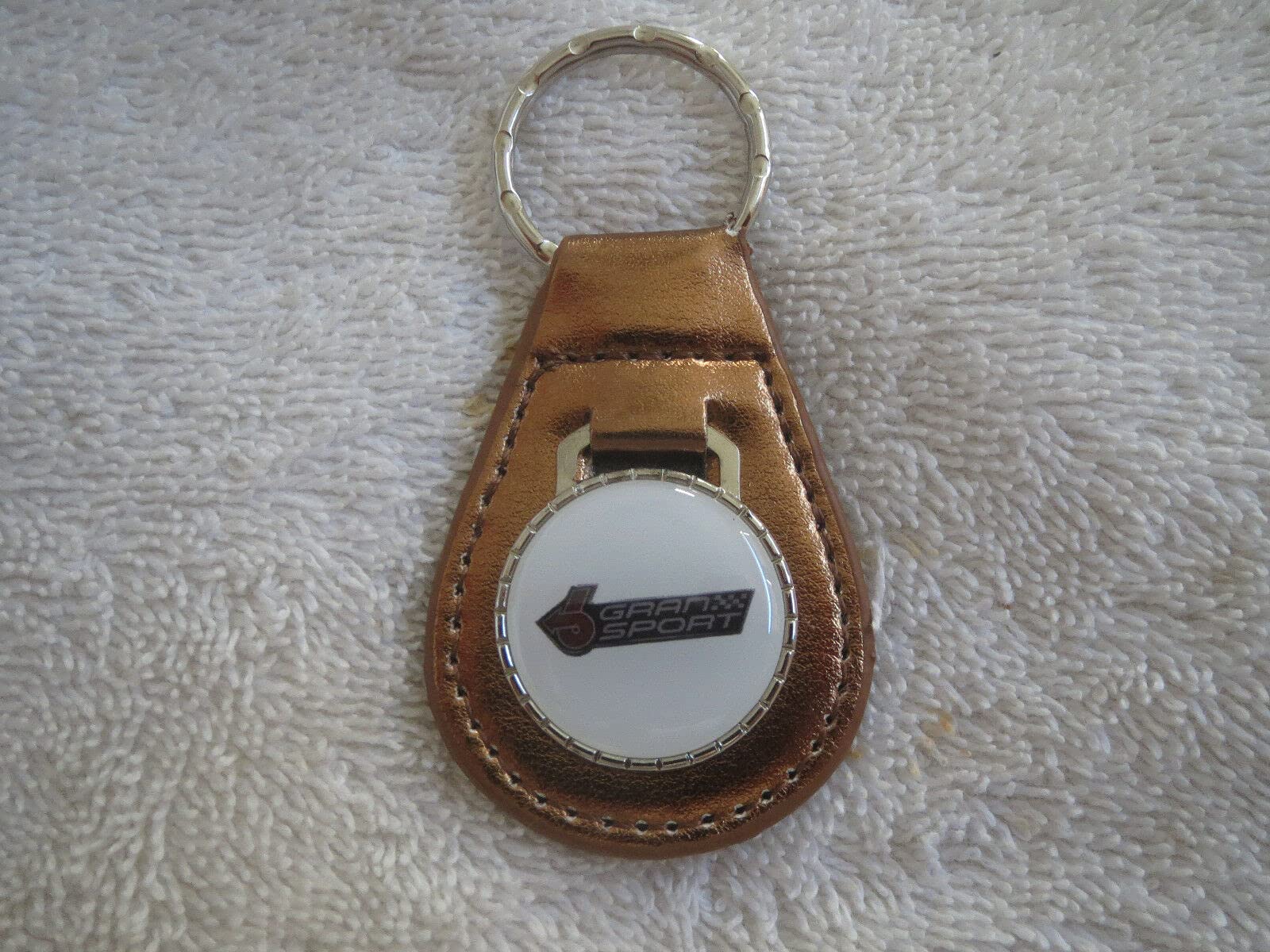 1982-1987 REGAL GRAN NATIONAL GRAN SPORT LOGO LEATHER KEYCHAIN - GOLD