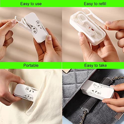 4 Pack Dental Floss Box Dispenser - Dental Floss Picks Dispenser Portable - Dental Floss Portable Case - Automatic Floss Organizer - Automatic Floss Pick Dispenser Travel Floss Case