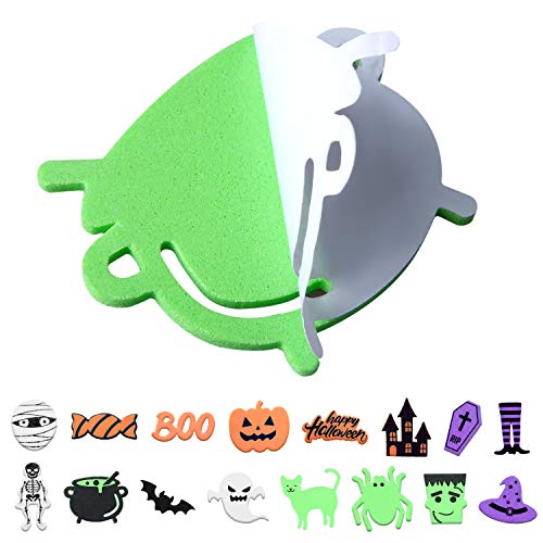 Motarto 500 Pieces Halloween Foam Craft Stickers Self Adhesive Halloween Theme Stickers for Halloween Thanksgiving Party Decoration