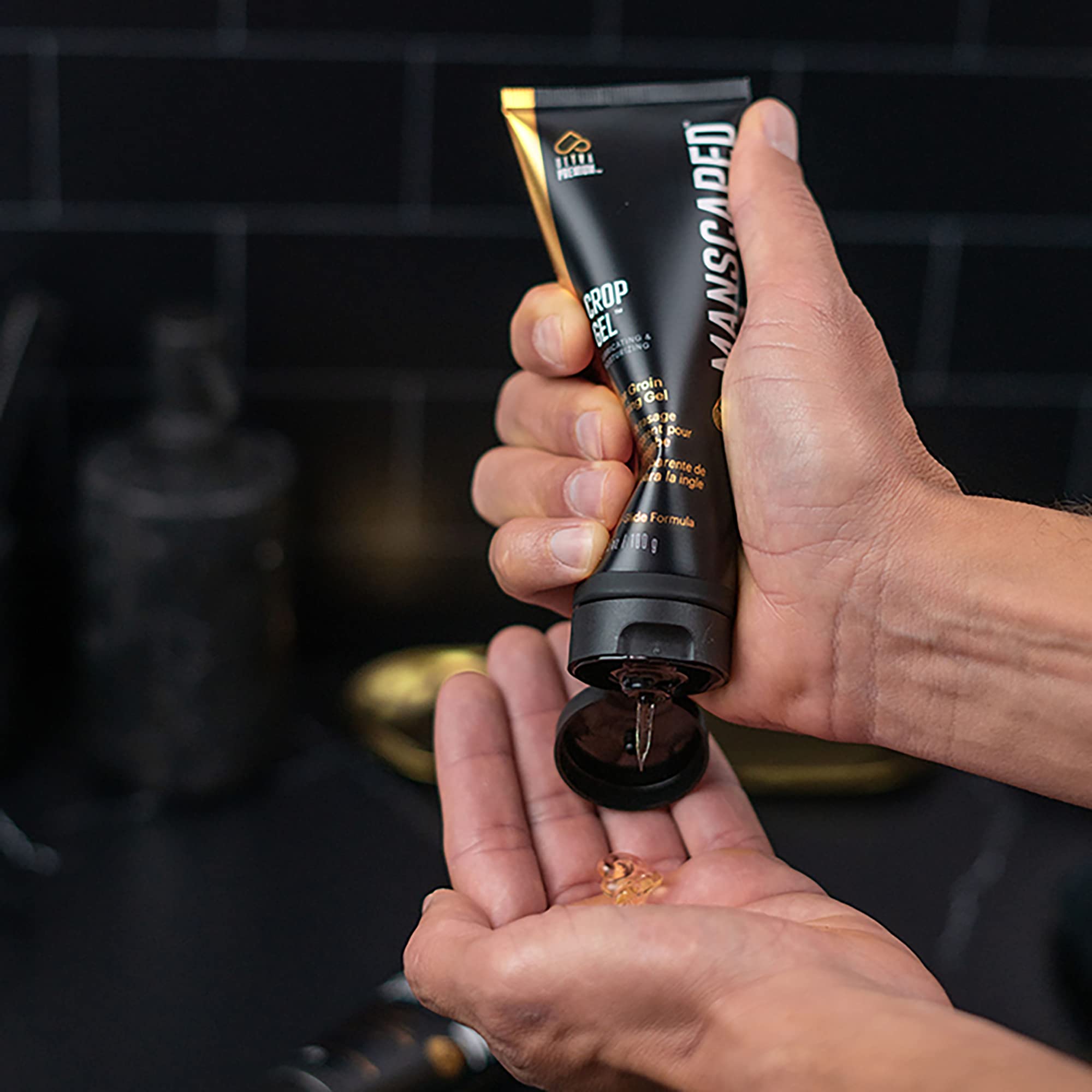 MANSCAPED® Crop Gel® Clear Groin Shaving Gel, Moisturizing and Lubricating Multi-Glide Formula Designed for Below-the-Waist Trimming, Vegan and Paraben-Free (3.5 oz)