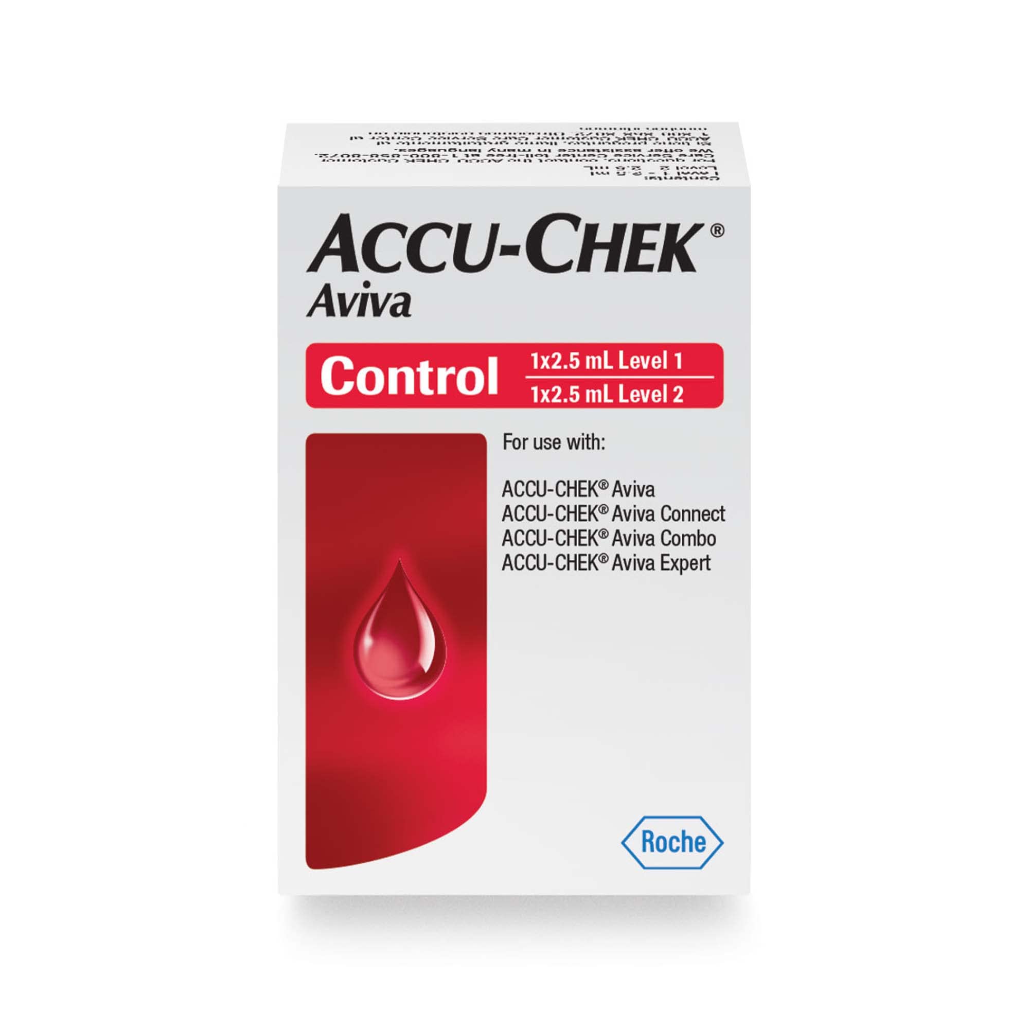 Accu-Chek Aviva Diabetes Control Solution for Diabetic Blood Glucose Monitoring (Level 1 & 2 for Aviva Test Meters)