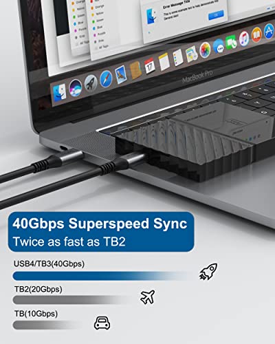 Selore&S-Global USB 4 Cable 6Ft/1.8M, 40Gbps USB C Cable,USB C Monitor Cable for Single 8K/Dual 4K, 100W USB C Charging Cable Compatible for USB 3/4 for Laptop,MacBook,Docking Station.etc