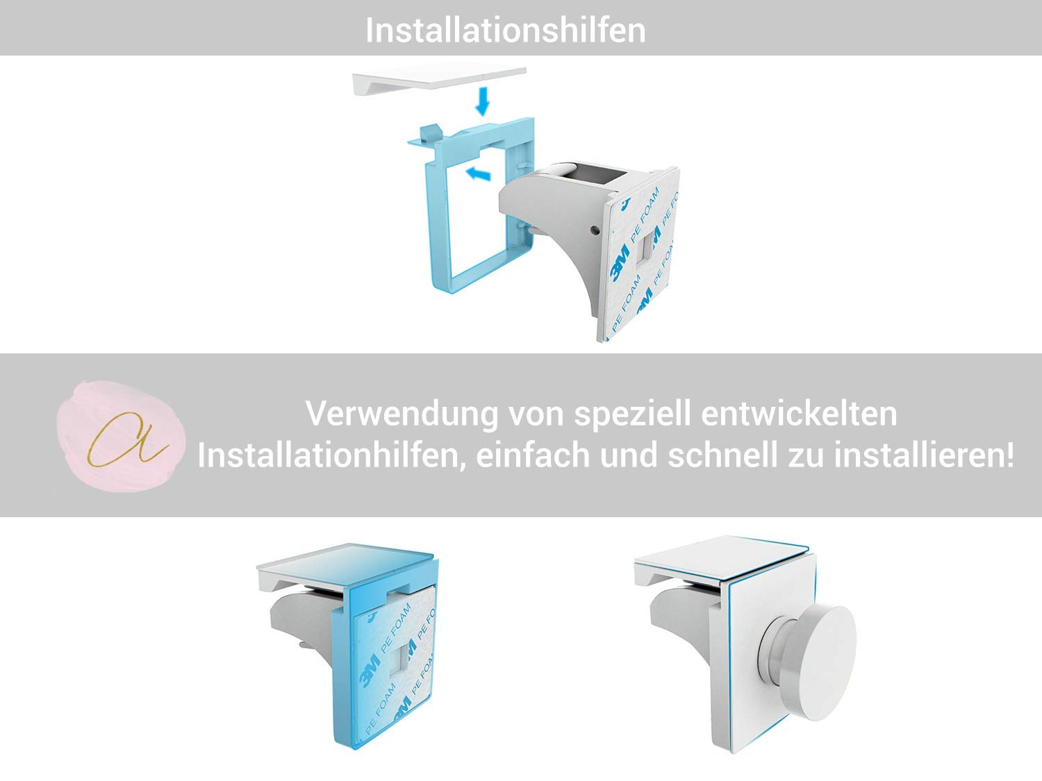 Avantina Cabinet Locks Child Safety I 4X Magnetic Cabinet Locks I Baby Proofing and Easy to Install I for Cabinets and Drawers