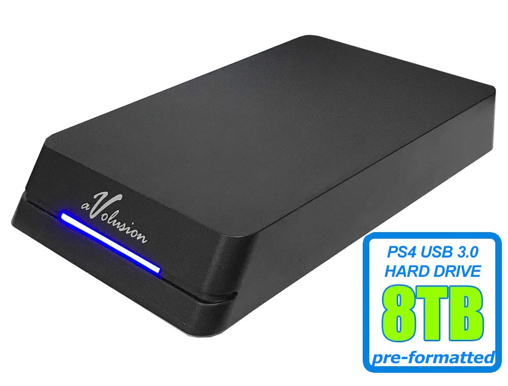 Avolusion HDDGear Pro 8TB (8000GB) 7200RPM 64MB Cache USB 3.0 External Gaming Hard Drive (Designed for PS4 Pro, Slim, Original) (Renewed)