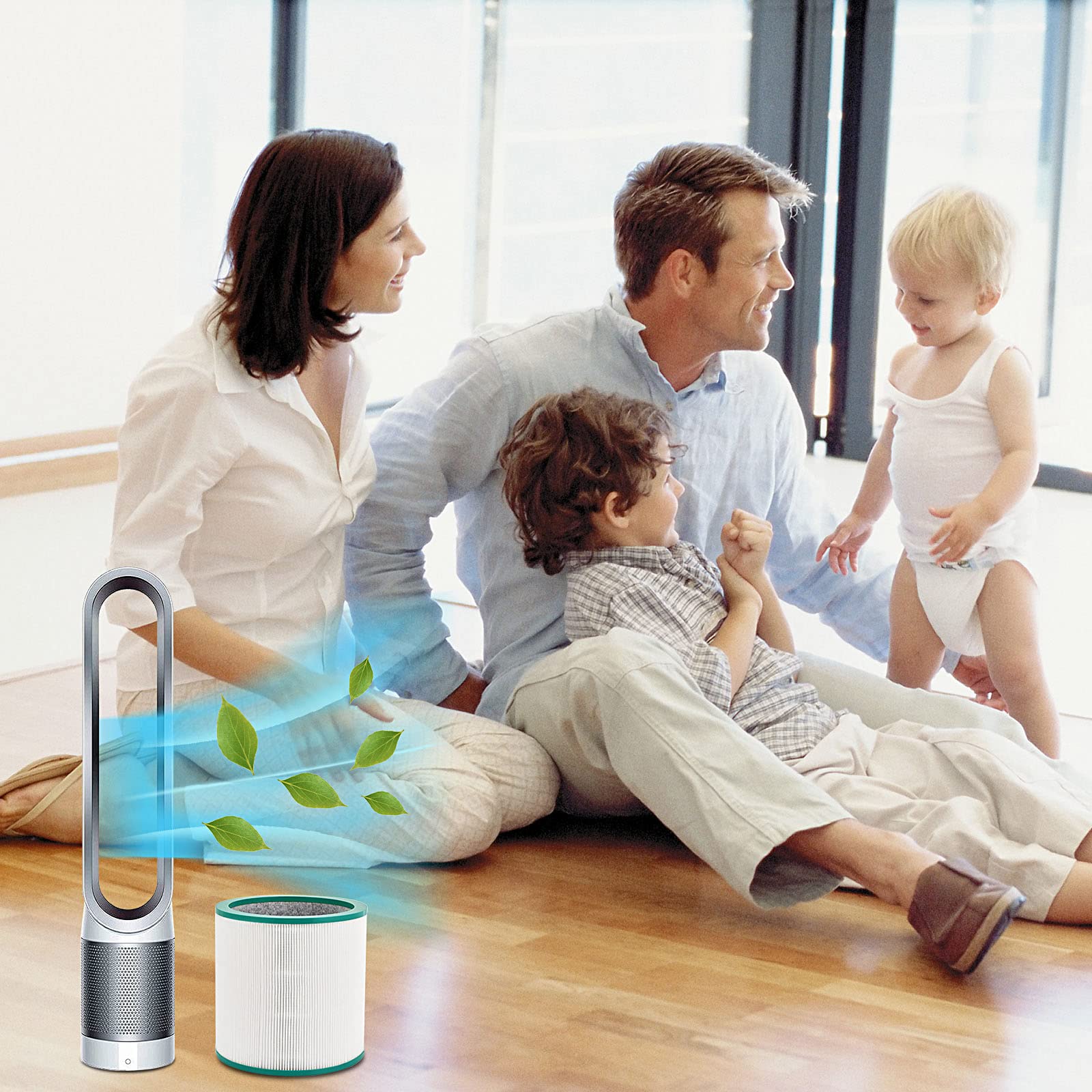 2 Pack Dyson TP02 Air Purifier True HEPA Filters Replacement for Dyson Pure Cool Link TP01, TP02, TP03, AM11, BP01 Tower Air Purifier, Compare to Part # 968126-03 2 Pack TP02 Air Purifier True Filters