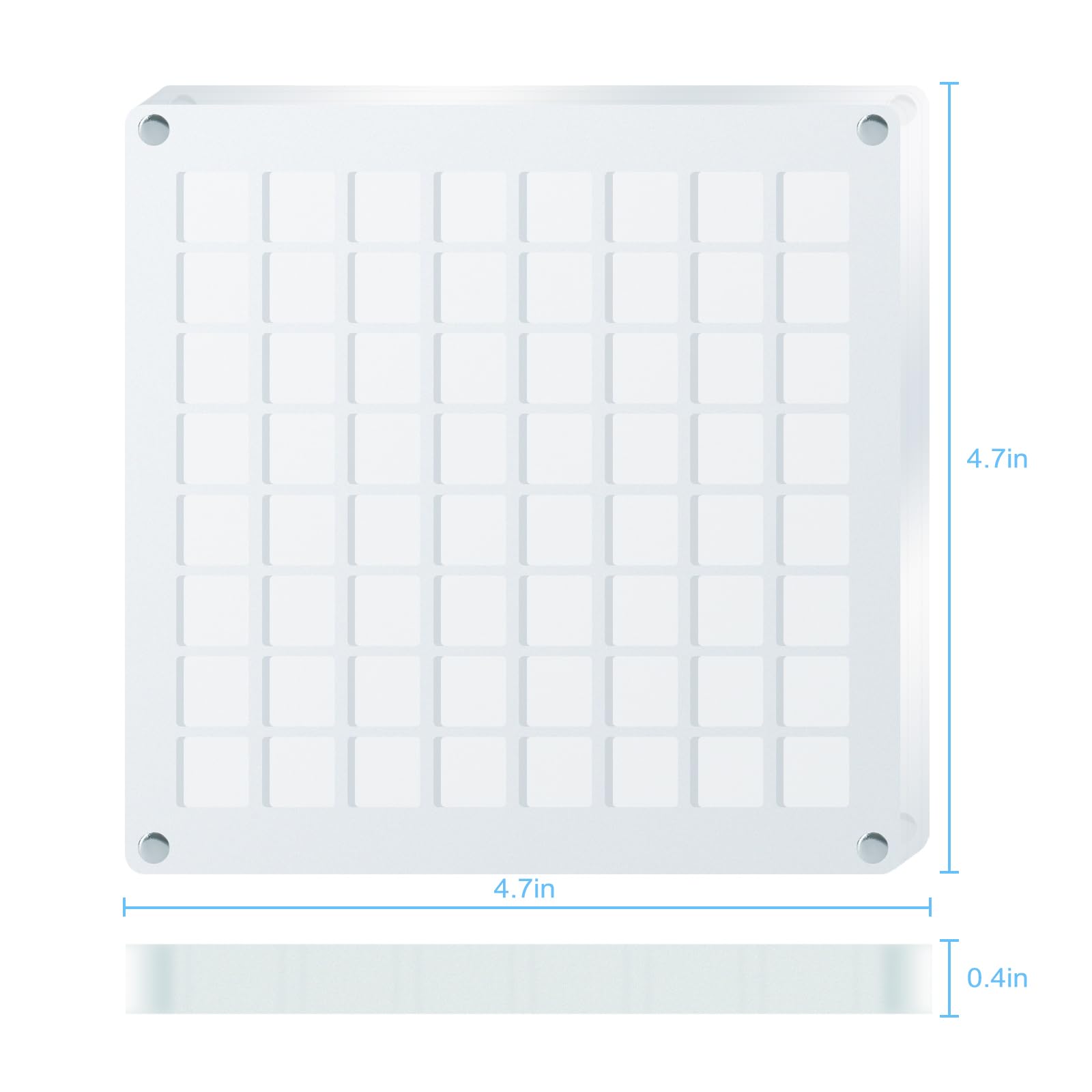 Magnetic Seashell Display Box, 64 Grids Seashell Storage Box, Clear Acrylic Magnetic Seashell Display Box - Decorative Storage Case for Seashells and Starfish.