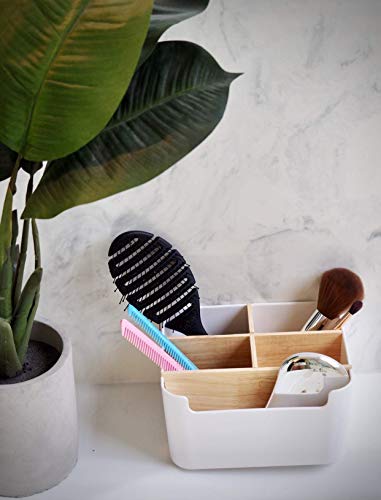 Multi-Purpose Organizer & Storage Box, Remote Control Holder, MakeUp holder, Modern Desk Side Organizer, Bathroom Caddy for Home/ Office - Desk Storage Box, Cell Phone Box, Pen & Pencil Holder