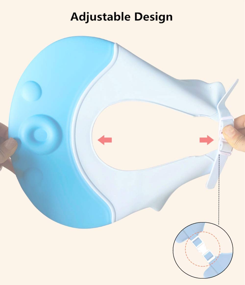 Bath Shower Visor Protection Soft Cap for Shower and Bath Time Safety for Toddlers, Baby and Children Above 6 Months (Blue)