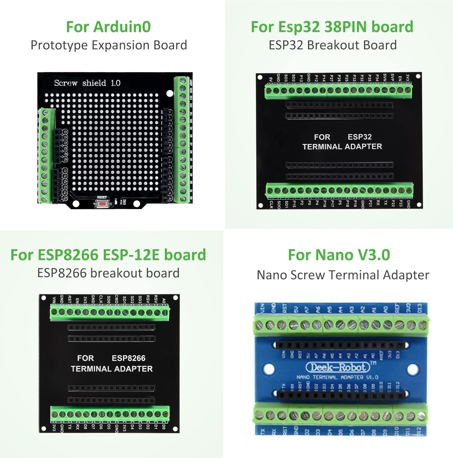3-Pack ESP8266 Development Board, Aideepen ESP8266 Breakout Board GPIO 1 into 2 for ESP8266 ESP-12E NODEMCU V2