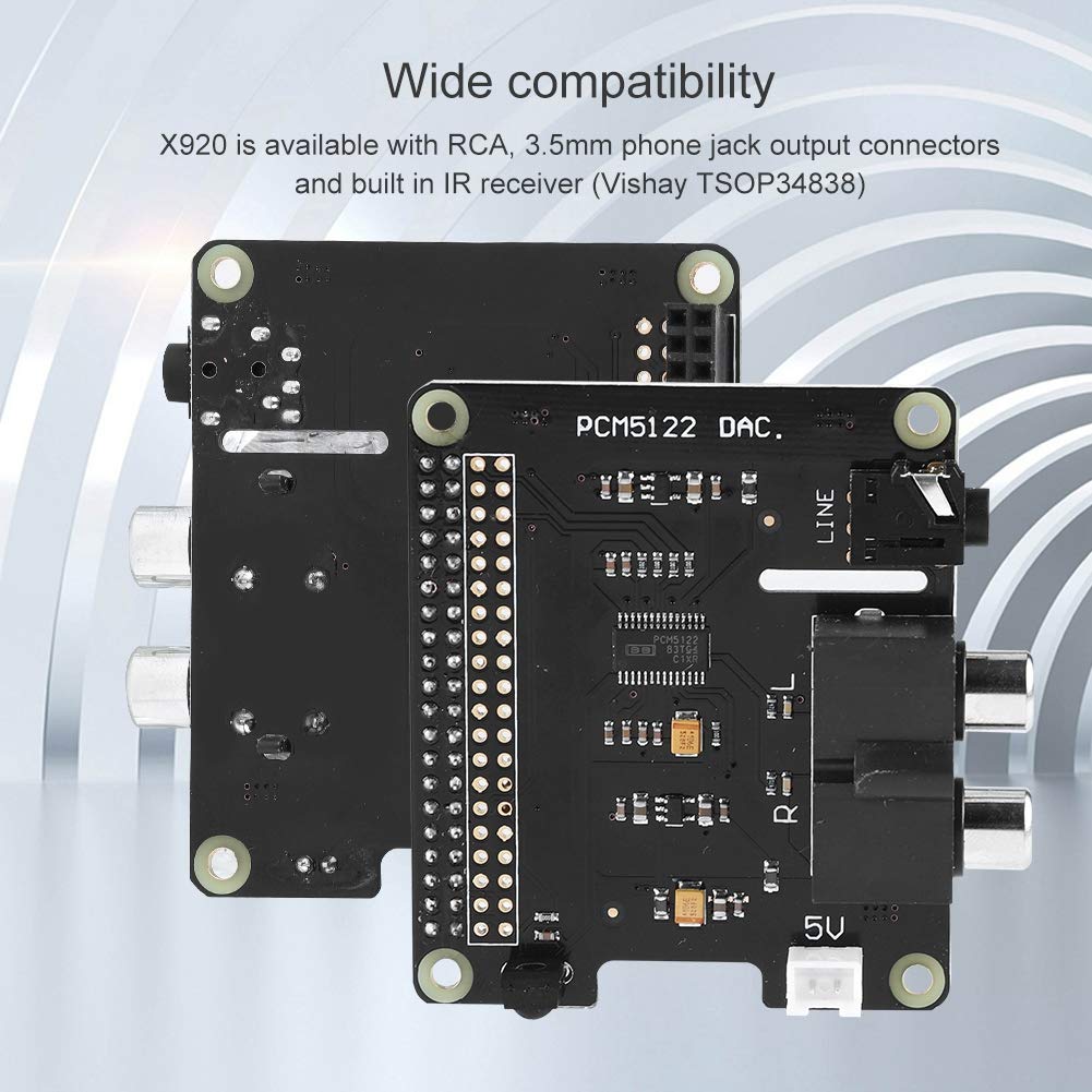 Cuifati Expansion Board for Raspberry Pi,3 Model B / 2B /B+/A+/, fosa PiFi/DAC+/HiFi/Full-HD Audio Expansion Board for Raspberry Pi Zero W, Support Volumio RuneAudio OSMC XMBC(Kodi) MOODE