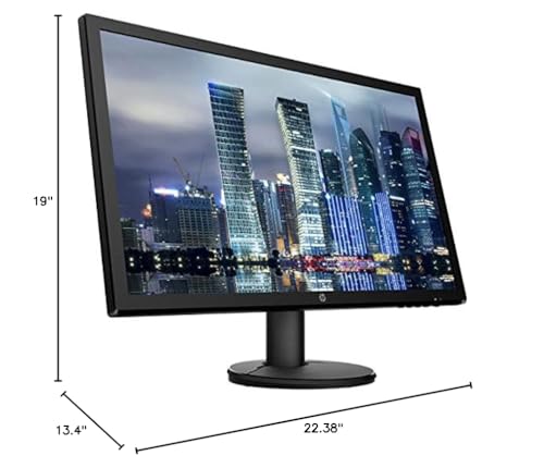 HP V24 FHD 1920x1080 Monitor 2 Pack Bundle with HDMI, FreeSync, Low Blue Light, and 2 Bluetooth Speakers for Professional Sound, Built-in Microphone and Remote Shutter for Photos