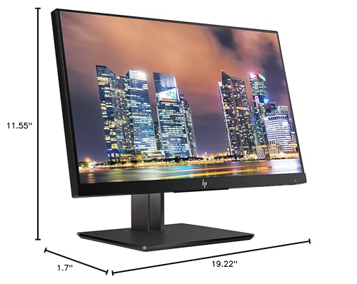 HP Z22n G2 22 Inch IPS LED FHD Backlit Monitor 2-Pack Bundle with Fully Adjustable Desk Mount Monitor Stand