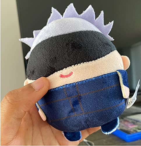 AMNPOLEN Anime Plush Doll Figures Gojo Satoru/Yuji Itadori Plushie Stuffed Toys Keychain Cosplay Props Gift for Fans (Gojo Satoru (A), 10cm/3.94inch)