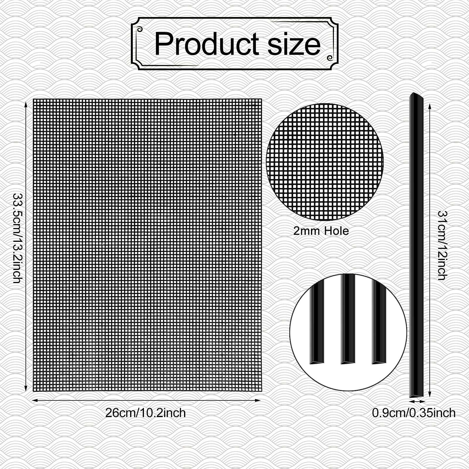 4 Pieces Plastic Mesh Sheets for Embroidery Black Mesh Fish Tank Divider Screen Craft Mesh 10 Pieces Binding Bars Sliding Bars for Embroidery Crafting Knit and Crochet Projects