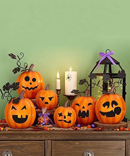 Halloween Pumpkin Stickers Crafts Decorations -Make Your Own Jack-O-Lantern - Trick or Treat Party Supplies 64Ct