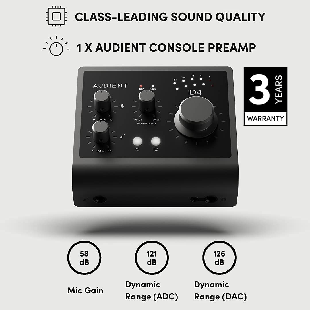 Audient iD4 MKII USB-C Audio Interface (Renewed)