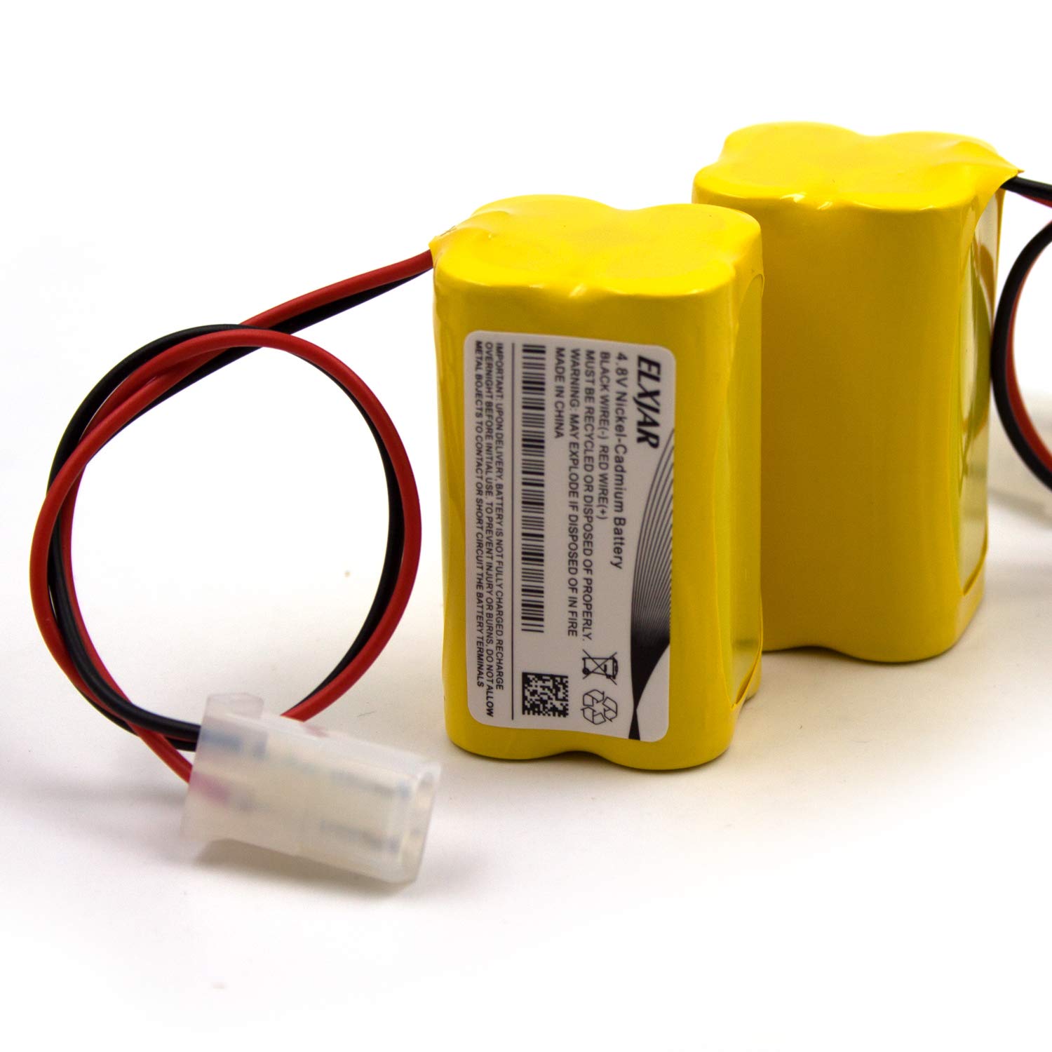 elxjar (5-Pack) 4.8V 800mAh Ni-CD AA Battery Pack Replacement for Energizer N20AE015A CUSTOM-222 NIC0905 OSA146 Prescolite EDCNRB Exit Sign Emergency Light