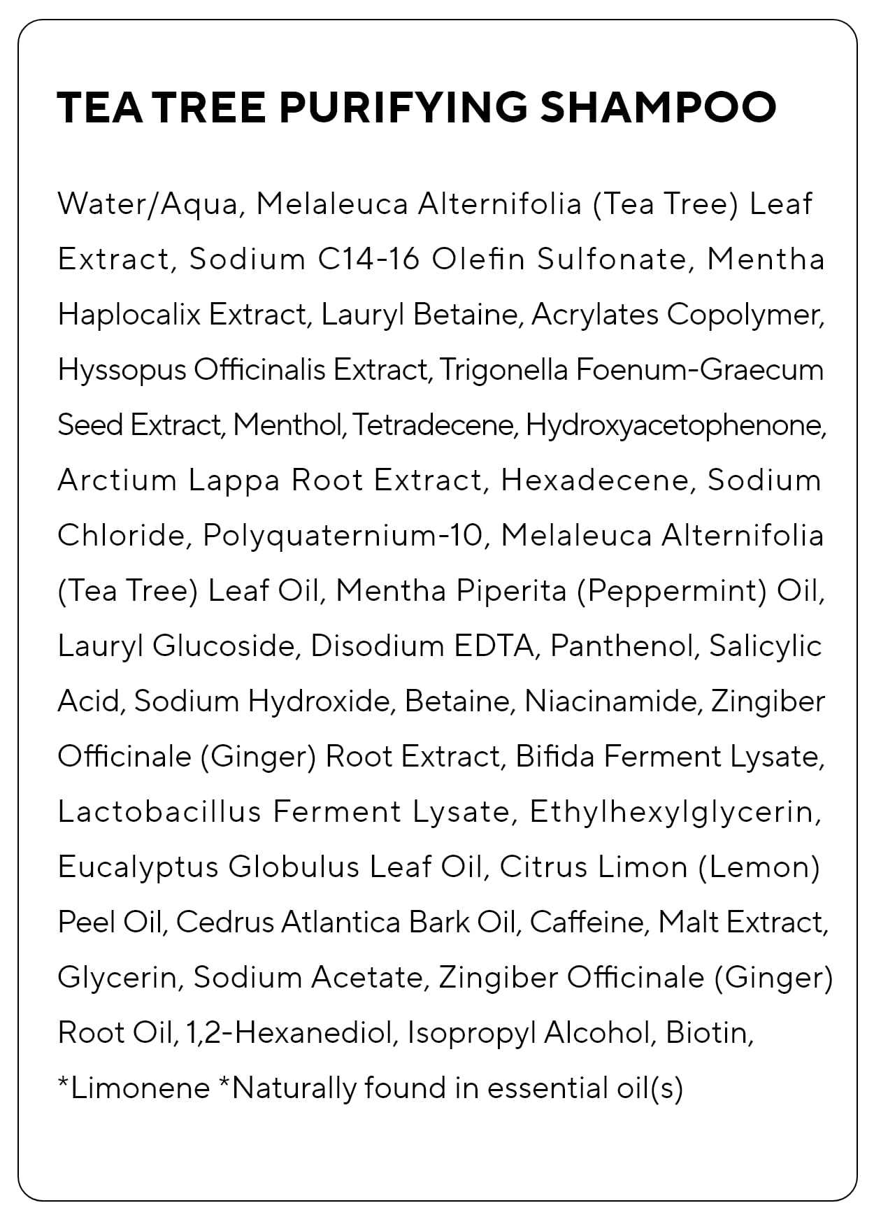 AROMATICA Tea Tree Purifying Shampoo 13.53fl.oz./400ml, Tea Tree Shampoo for Oily Hair and Scalp, Sulfate Free, Vegan